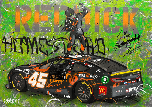 Tyler Reddick, Homestead 2024 - NASCAR - Graffiti Painting | drautoart