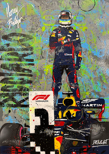 Daniel Ricciardo, Monaco - Graffiti Painting | drautoart