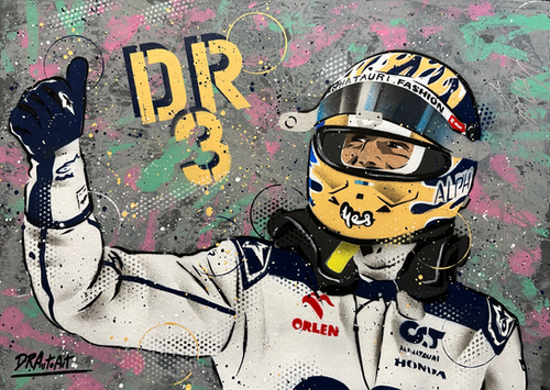Daniel Ricciardo, 2023 - Graffiti Painting | drautoart