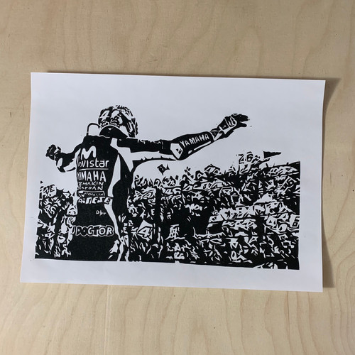 Yellow Army - A4 Lino Print. 46X46 series | drautoart