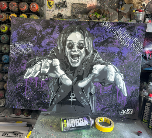 OZZY - One off A1 sized graffiti painting | drautoart