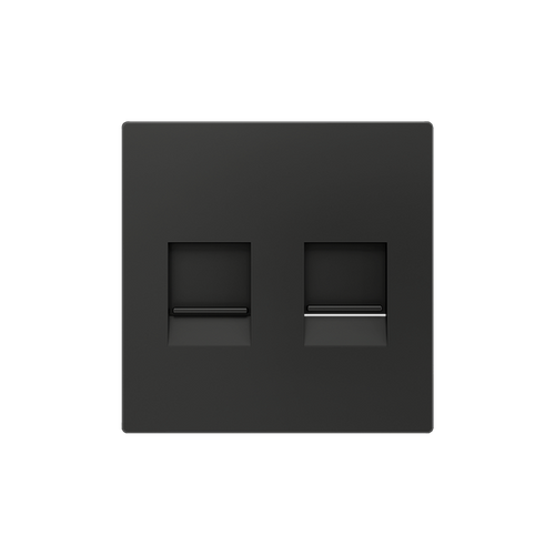 Zennio ZS55 - Centraalplaat voor dubbele RJ45 connector (Antraciet ... Zennio ZS55 - Centraalplaat voor dubbele RJ45 connector (Antraciet ...