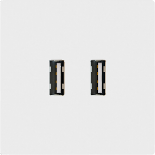 Zennio ZS55 - USB-A centraalplaat (Mat wit) | Betechsmart Zennio ZS55 - USB-A centraalplaat (Mat wit) | Betechsmart