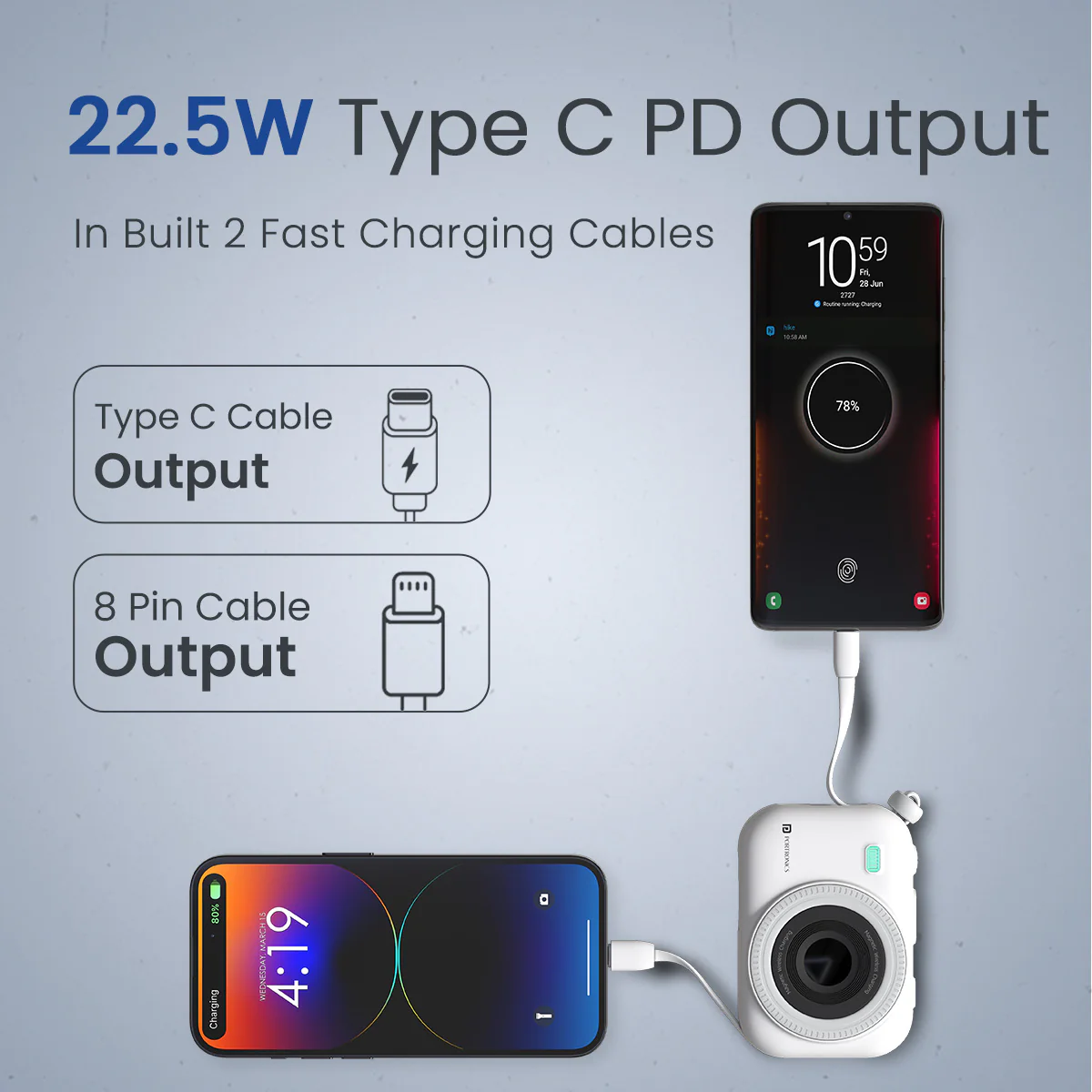 Portronics Power Shutter 10000mah 15W Wireless Charging Magnetic Power ...