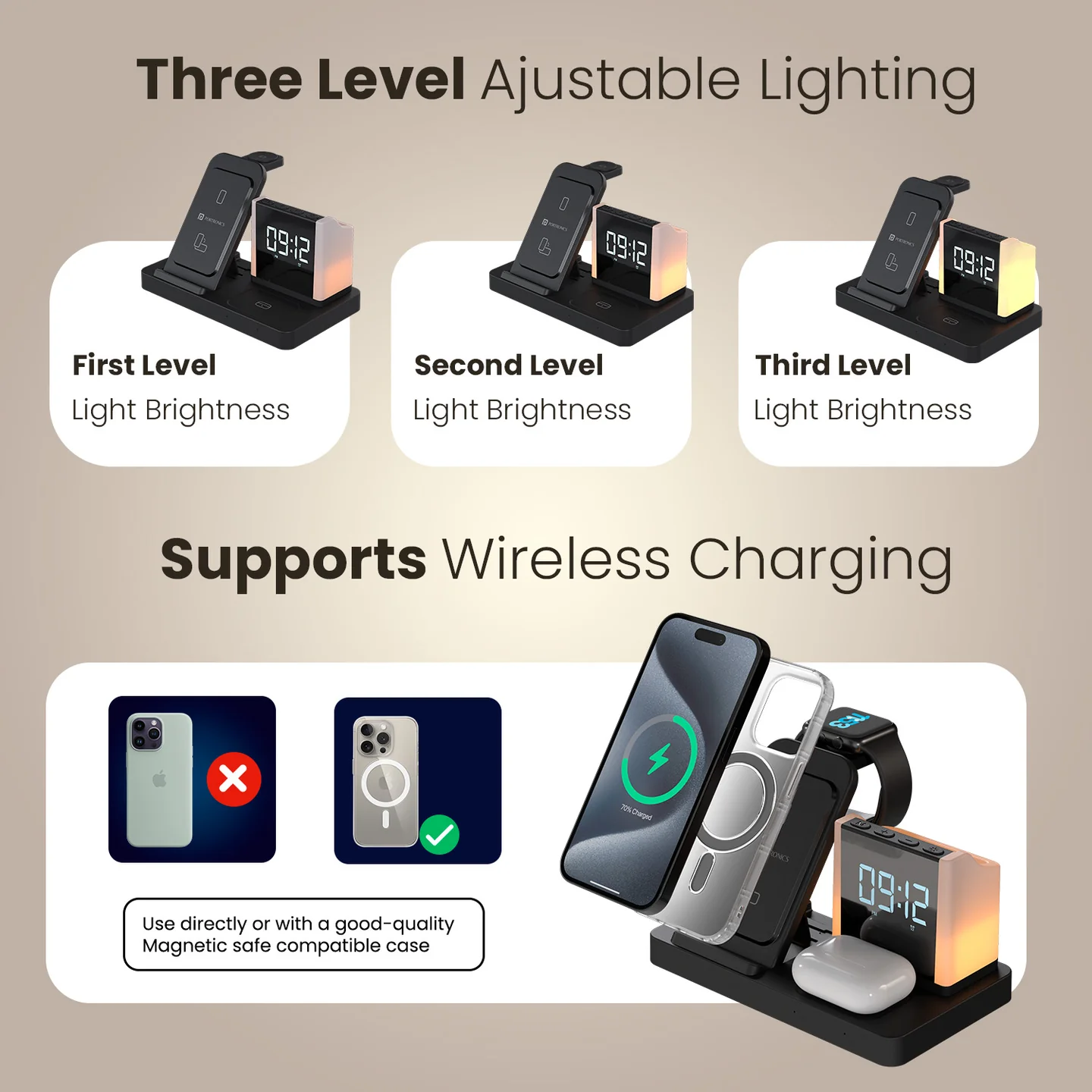 Portronics Hexacharge 6 in 1 15W Fast Wireless Charging Station | Avikkart
