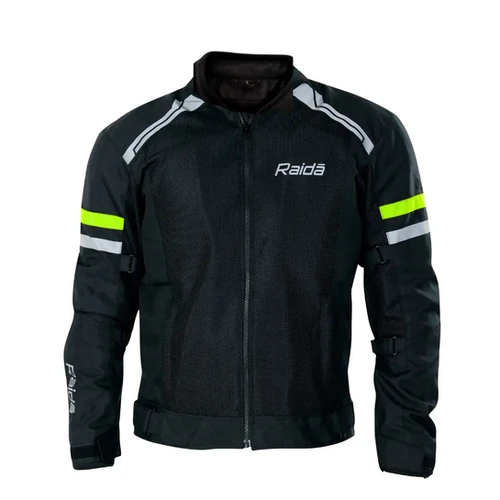 Raida Tourer Motorcycle Jacket (Black/Hiviz) | Avikkart