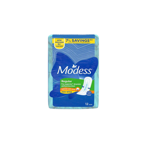 Modess Cottony Soft Regular Maxi Napkin Non Wings 12s | ECHub