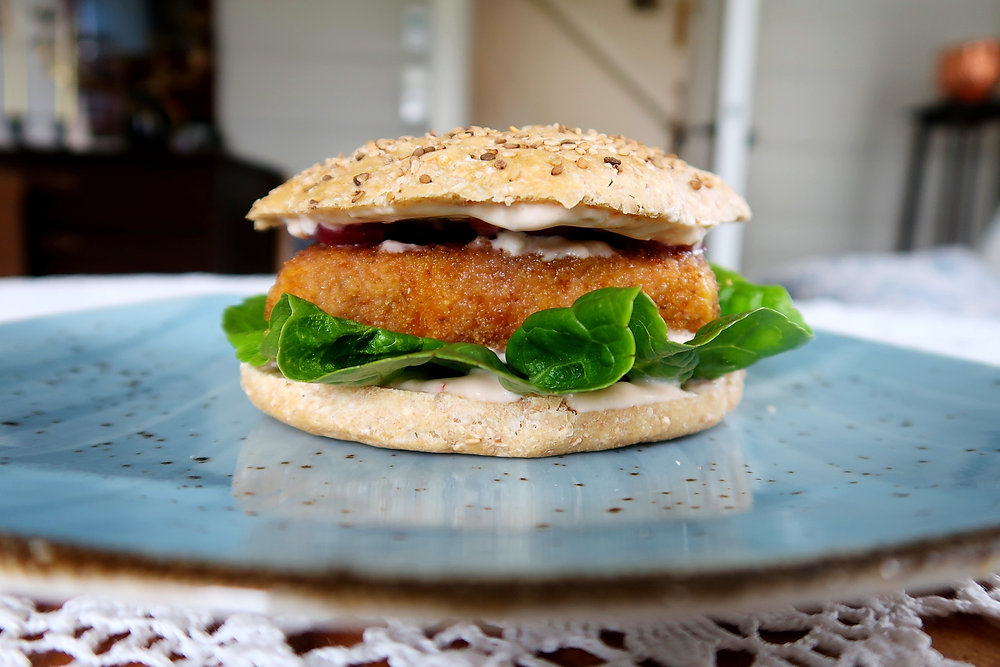 Vegansk kyllingburger