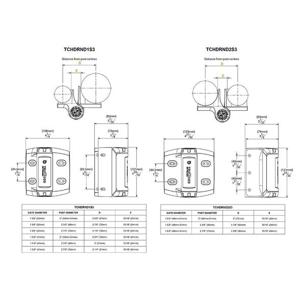 Tru Close Heavy Duty Gate Hinges - Closing Gates Up To 60kg
