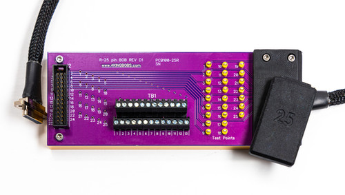 MICRO-D 25 Position Pin Breakout Board (Wired) | KING BREAKOUT BOARDS