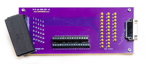 MICRO-D 31 Position Pin Breakout Board (Right Angle) | KING BREAKOUT BOARDS