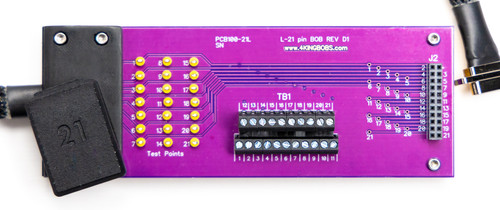MICRO-D 21 Position Socket Breakout Board (Wired) | KING BREAKOUT BOARDS