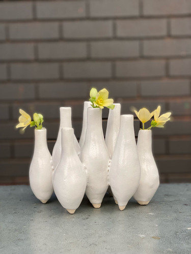 Ceramic Cluster Vase Large | Garden Bleu