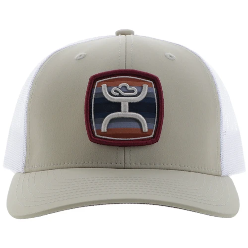 "Zenith" Hat Tan/White w/ Serape Patch | HC Clothing