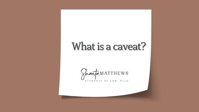 What is a caveat?