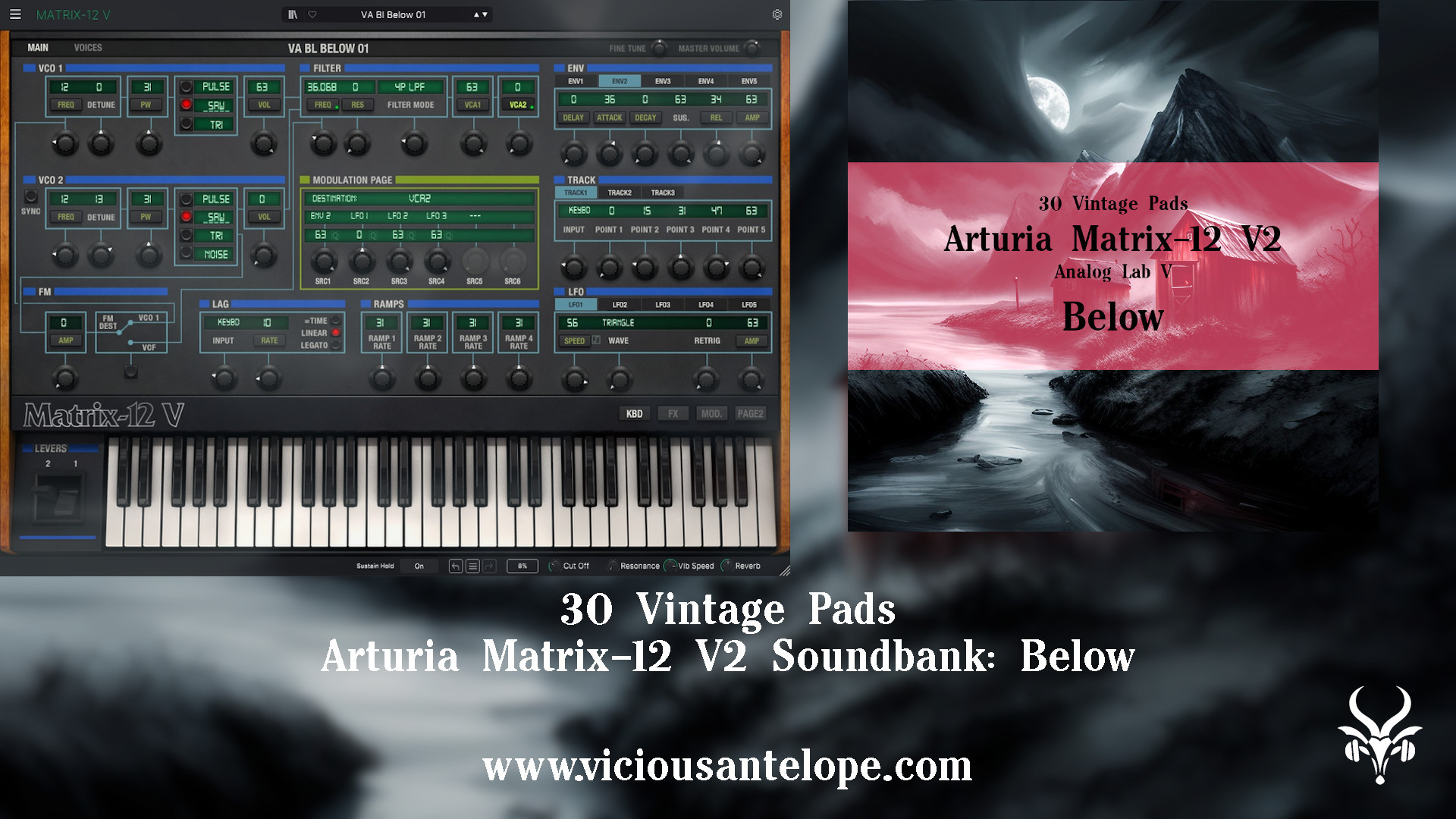 Below - Arturia Matrix-12 V2 Presets | Vicious Antelope