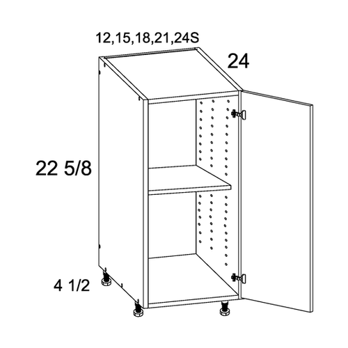 RIVIERA CONCH SHELL 15" W DESK BASE 27 1/8" H,24"D 1 DOOR | blisscabinets