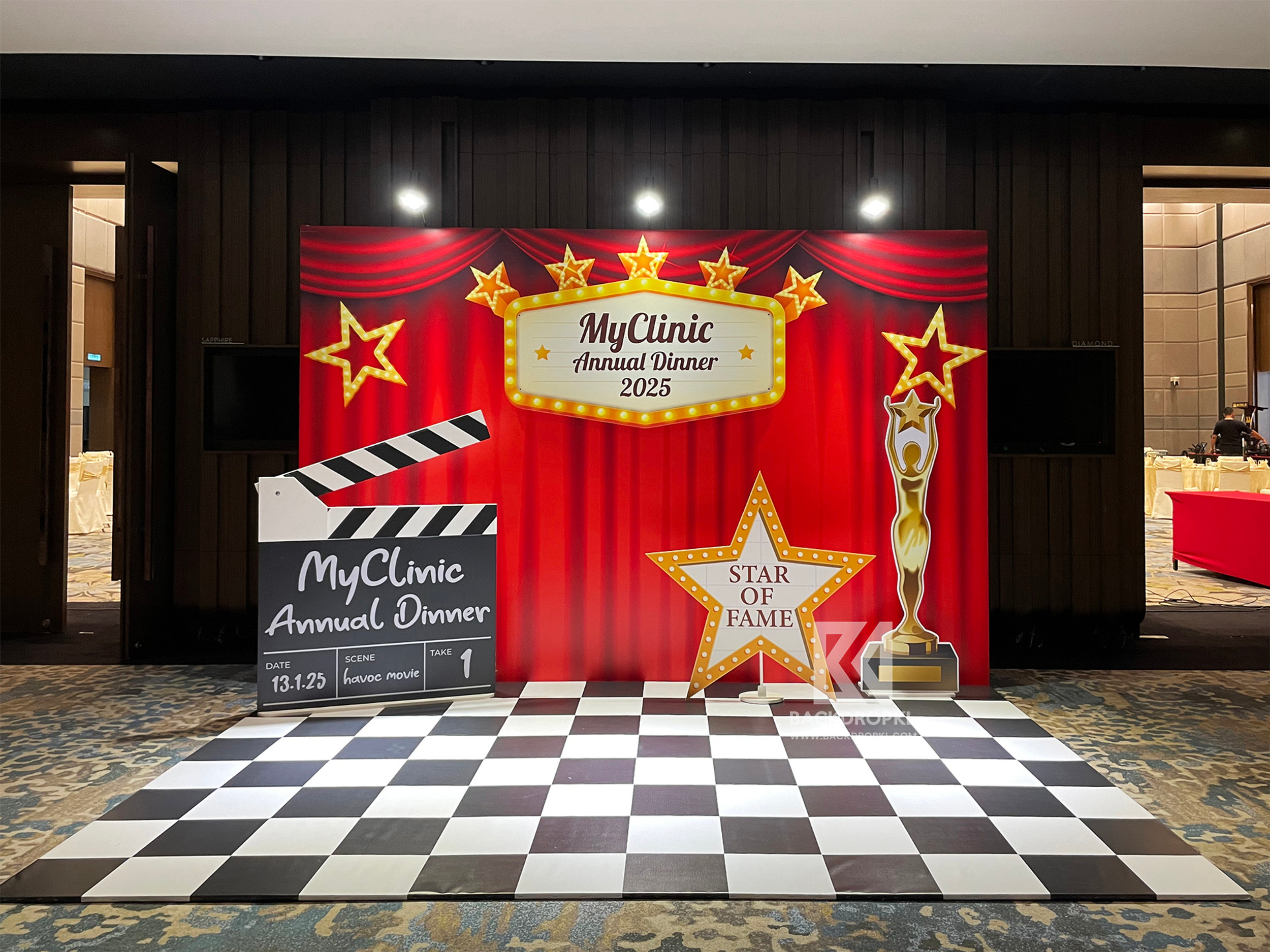 Stunning Oscar-Themed Annual Dinner Backdrop for Corporate Events in ...