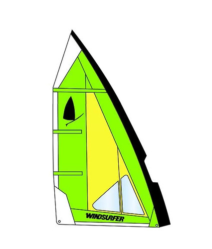 Windsurfer Sail 5,7 Green/Yellow | windridershop