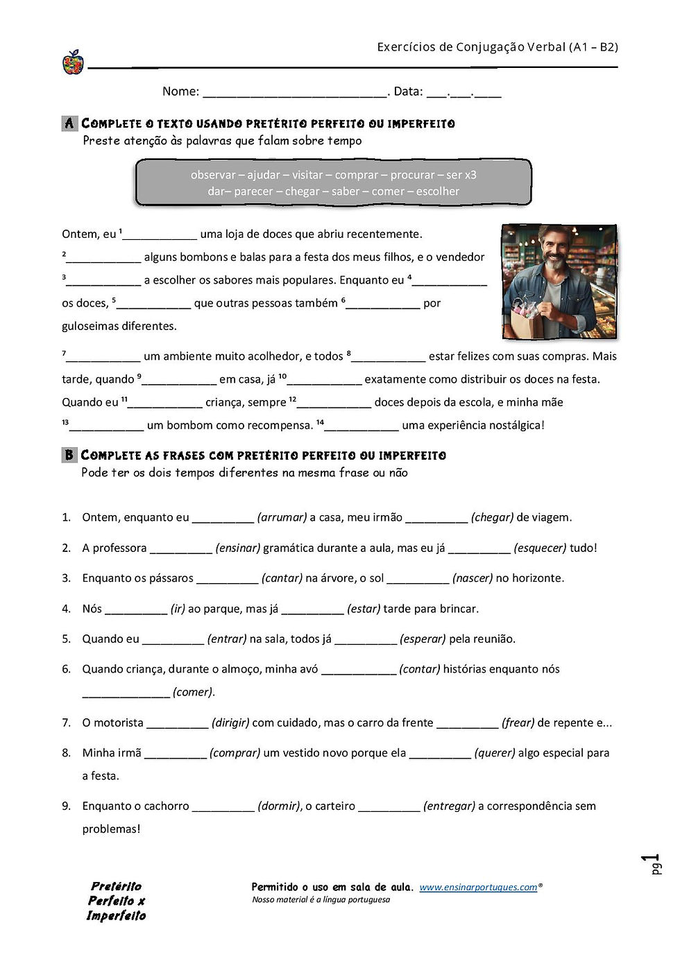 Pretérito Perfeito | Ensinar Português