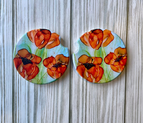 Amy Sandstone Car Coasters (2) | Angie Bryant Art