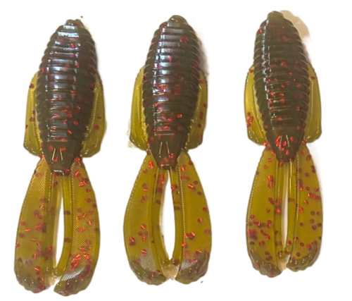 Watermelon Oil Red Flake Kunckle Dragger | Glw Baits