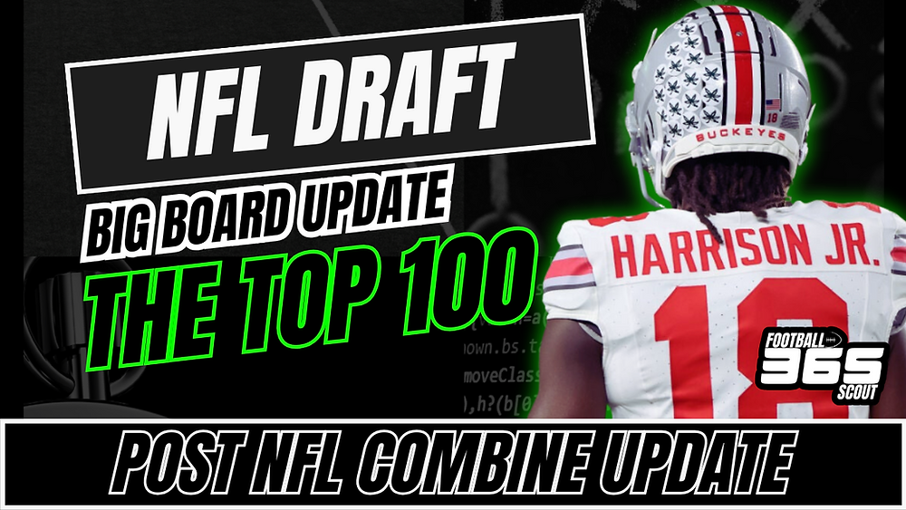 2024 NFL Draft: Top 100 Big Board Player Rankings Update