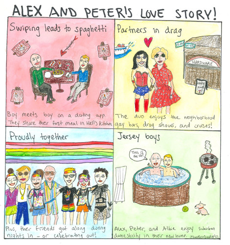 Love Story Cartoon, Couple Cartoon, Wedding Gift | Danielle in Doodles