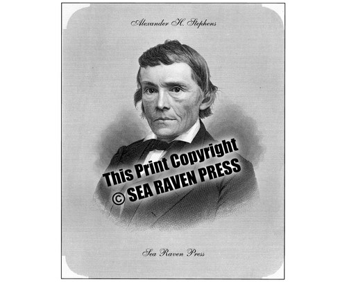 Alexander H. Stephens Vintage Engraving from Sea Raven Press