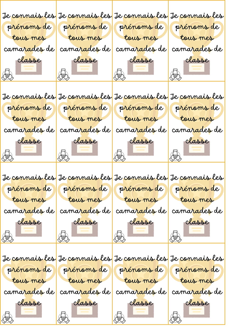 MON CARNET DE REUSSITES