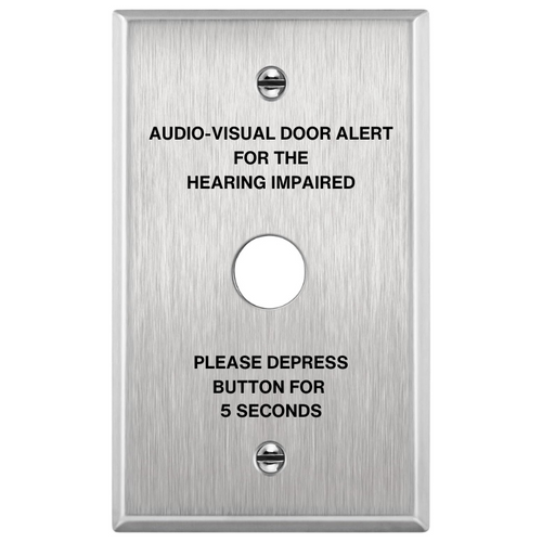 Hearing Impaired Doorbell Metal Wall Plate | Print my Plates