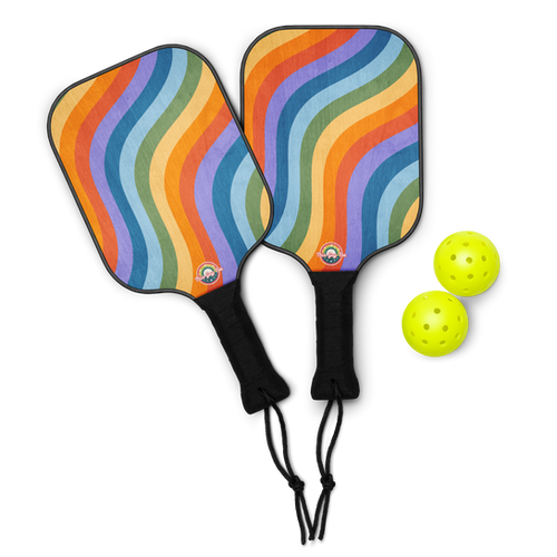 Retro Rainbow Pickleball Set | This Gay Tee