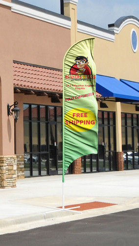 11 ft Feather Angled Flag | Banners4Less