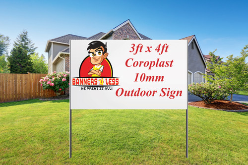 (set of 2) 10mm Heavy Outdoor Coroplast Sign | Banners4Less