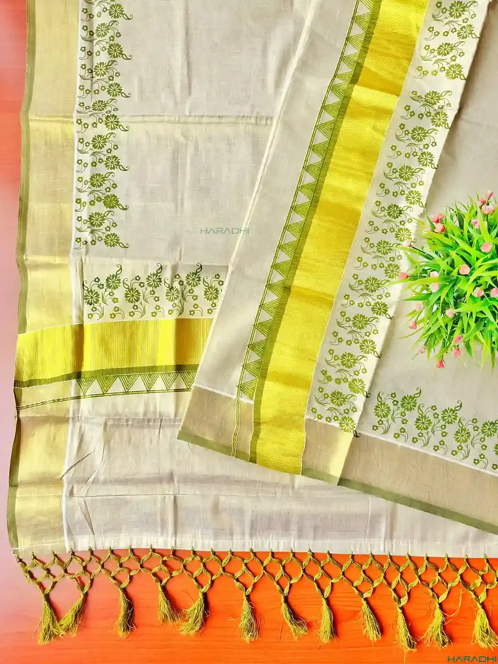 Kerala Kuthampully Set Mundu Online | HARADHI