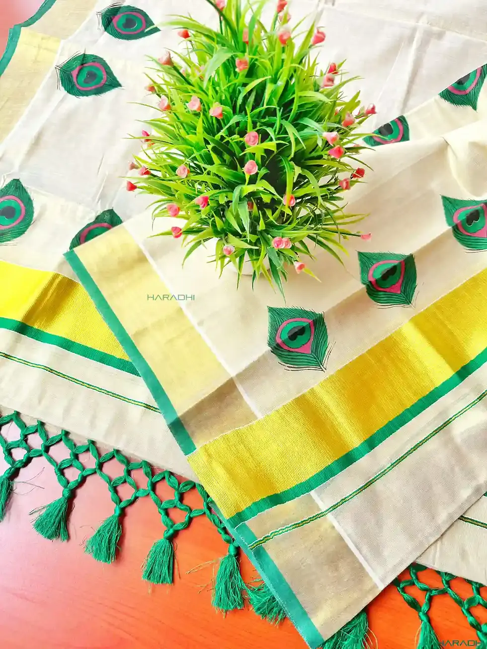 Kerala Kuthampully Set Mundu Online | HARADHI