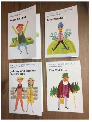 1,2,3 and Away! Intro Books A,B,C, D - Set of 4 - Roger Red-hat, Billy ...