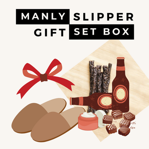 Manly Slipper Gift Set Box | Date Night Delivered