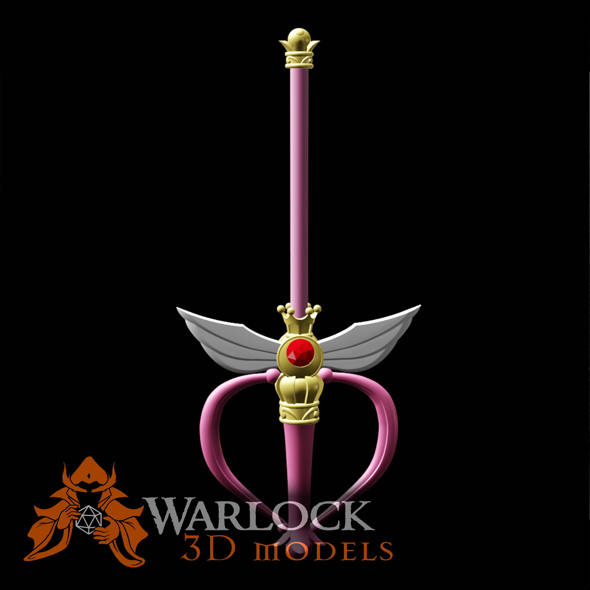 Sailor moon Scepter wand printable STL file | Warlock3DModels