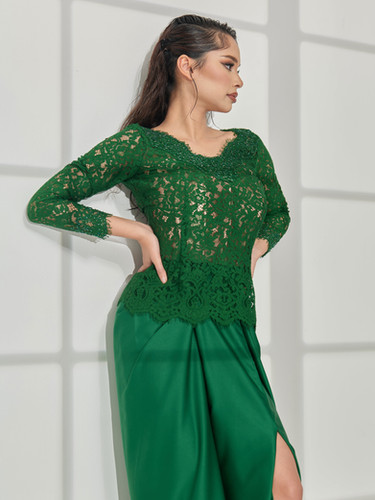Kebaya Shinta - Emerald Green | KEBAYA WIRDA