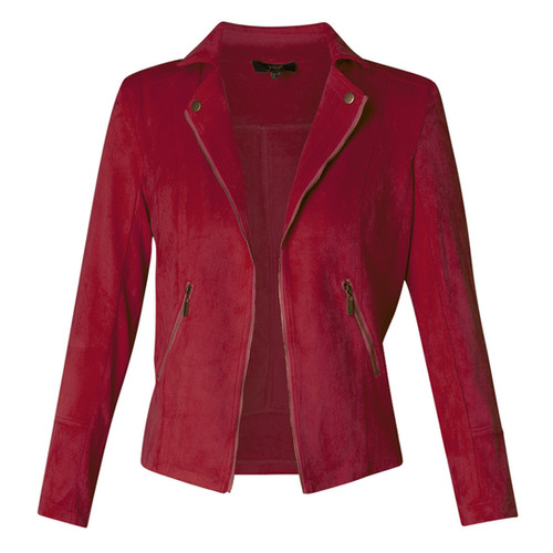 YEST FAUX SUEDE JACKET WARM RED | atbroadst