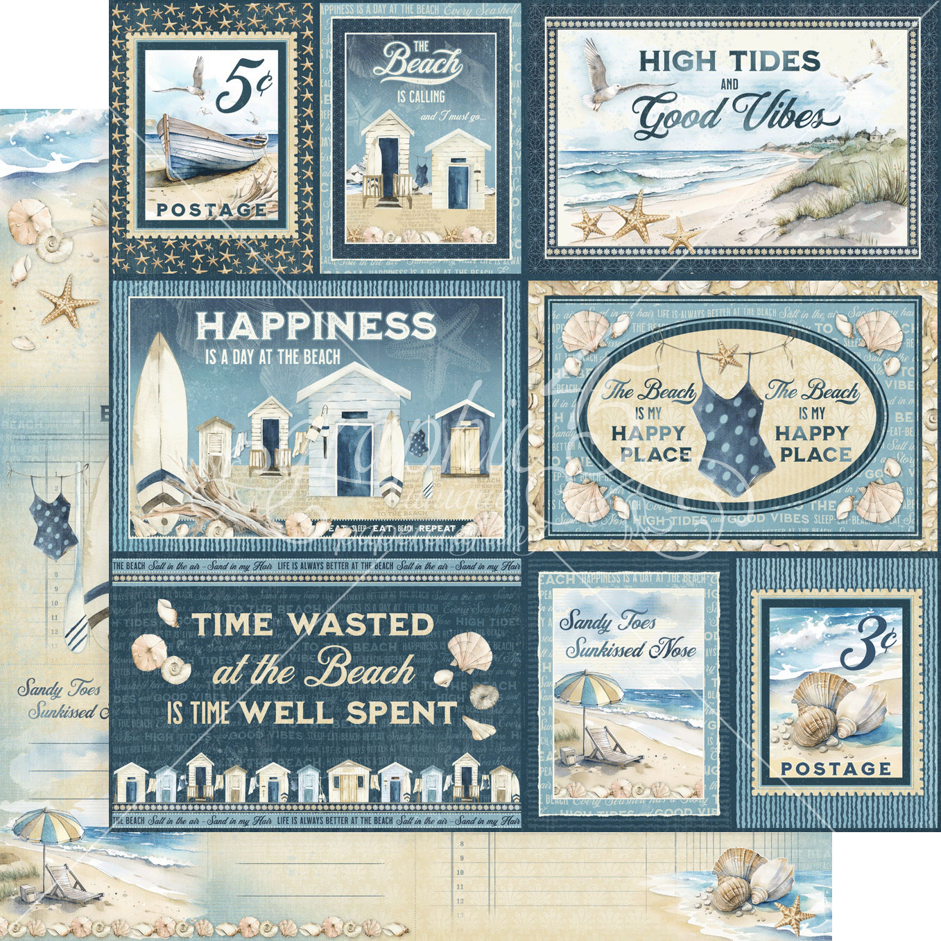 Graphic 45 - The Beach is Calling - 12×12 Collection Pack | scrapncreate