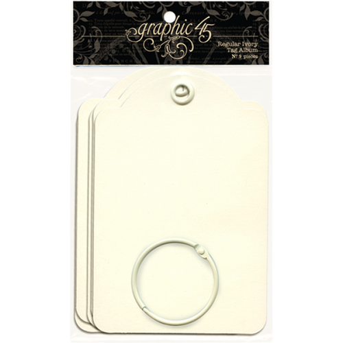 Graphic 45-Regular Tags-Ivory | scrapncreate