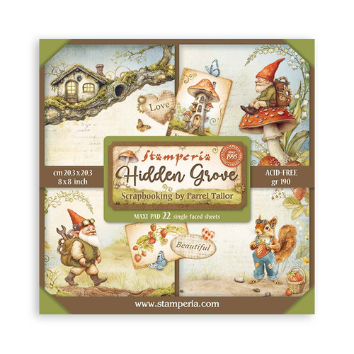 Stamperia - Hidden Grove - 22 SINGLE-SIDED 8x8 Sheets | scrapncreate
