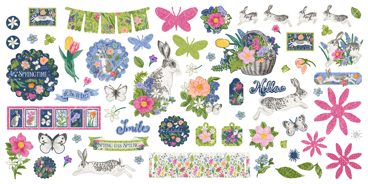 Graphic 45 - Spring is in the Air - Ephemera Set | scrapncreate