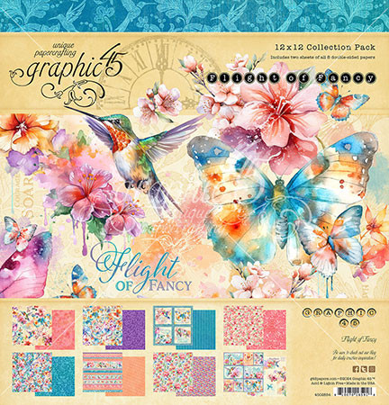 Graphic 45 - Flight of Fancy - 12×12 Collection Pack | scrapncreate