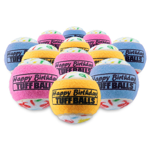 70059 Happy Birthday Tuff Ball 2.5" - BULK | Petsport