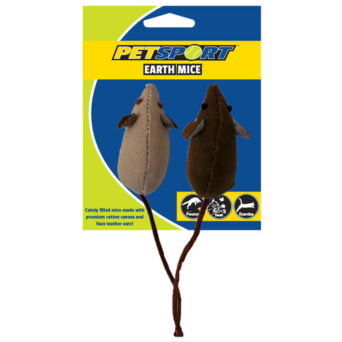 70140 Earth Mice 2-Pack Assorted | Petsport