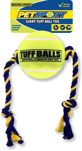 70155 Giant Tuff Ball Tug 20" Rope w 4" Tuff Ball | Petsport
