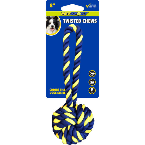 80400 Small Braided Monkey Fist 8" Rope | Petsport